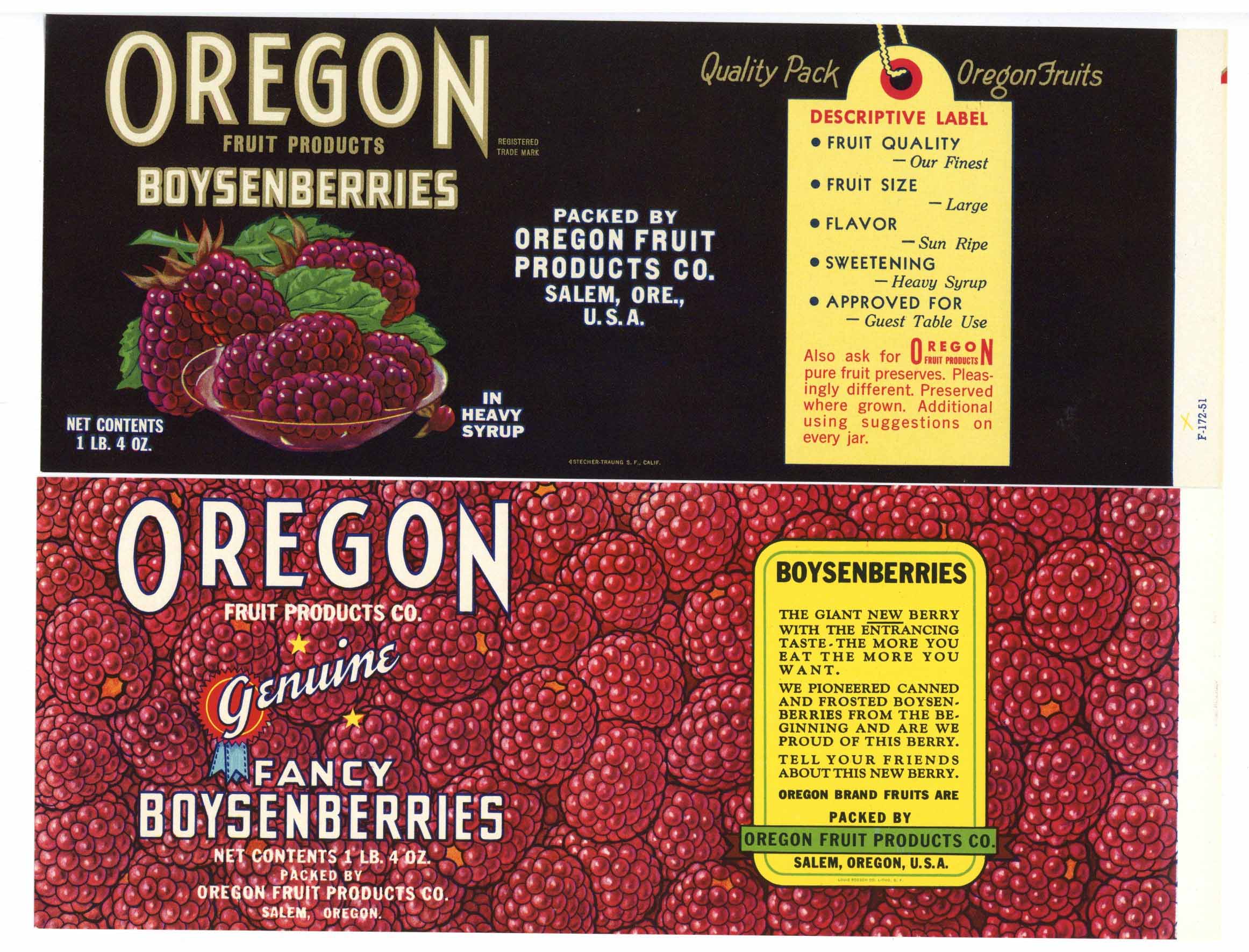 Oregon Berries Set of 5 Berry Can Labels – thelabelman