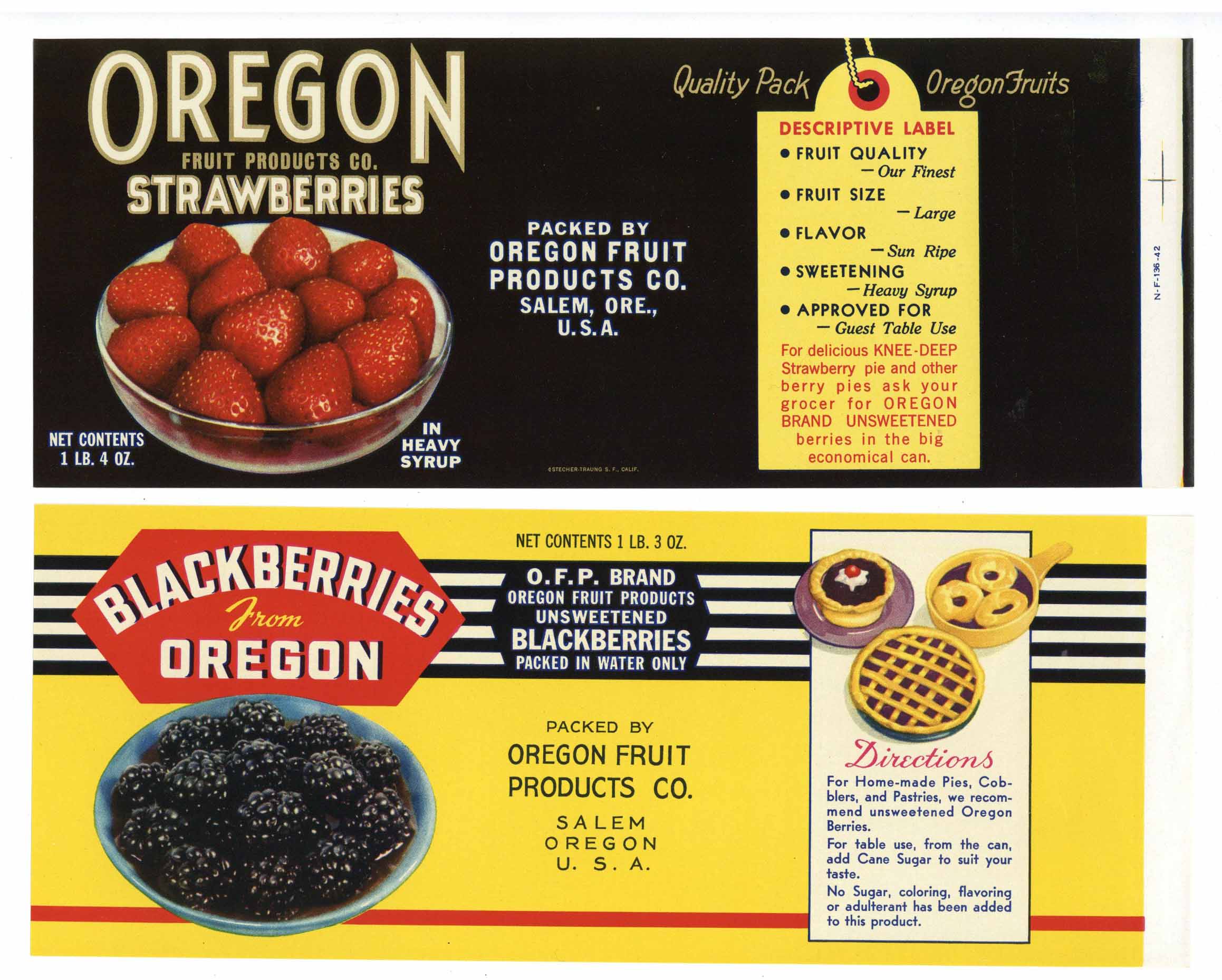 Oregon Berries Set of 5 Berry Can Labels – thelabelman