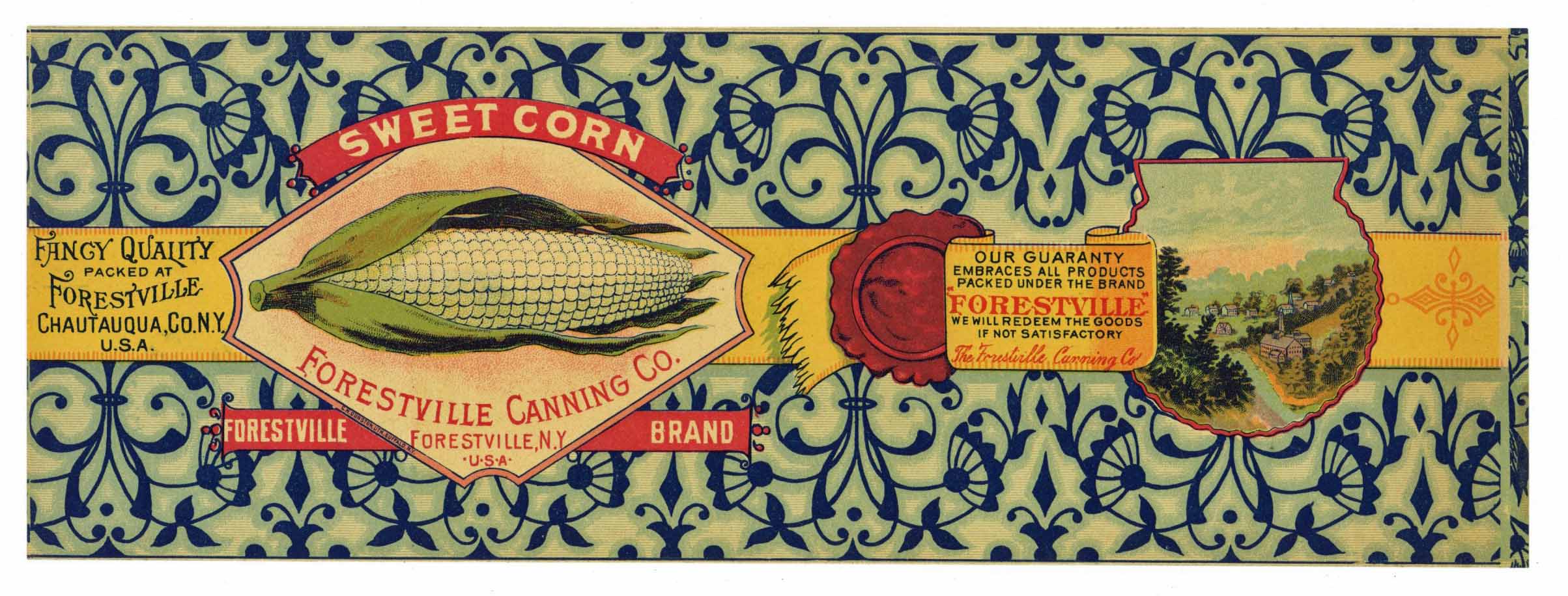 Forestville Brand Vintage New York Corn Can Label – thelabelman