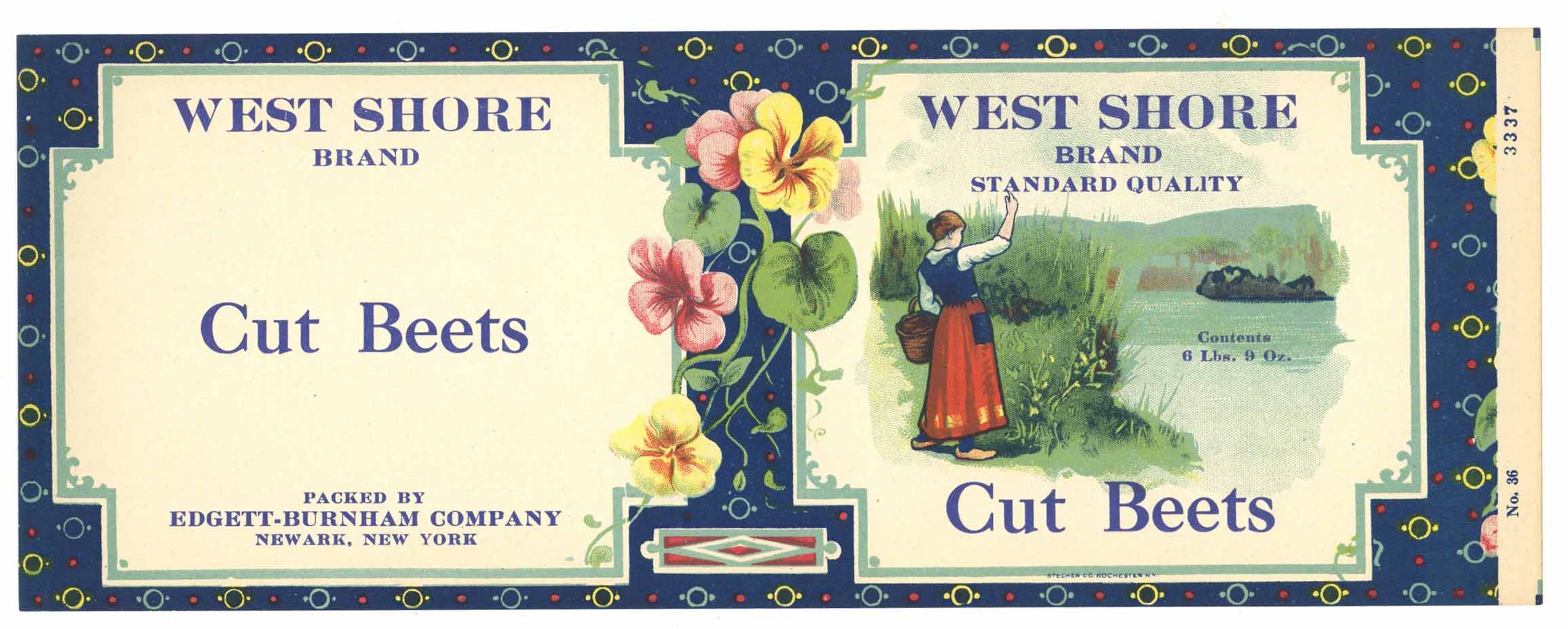 West Shore Brand Vintage Cut Beets Can Label – thelabelman