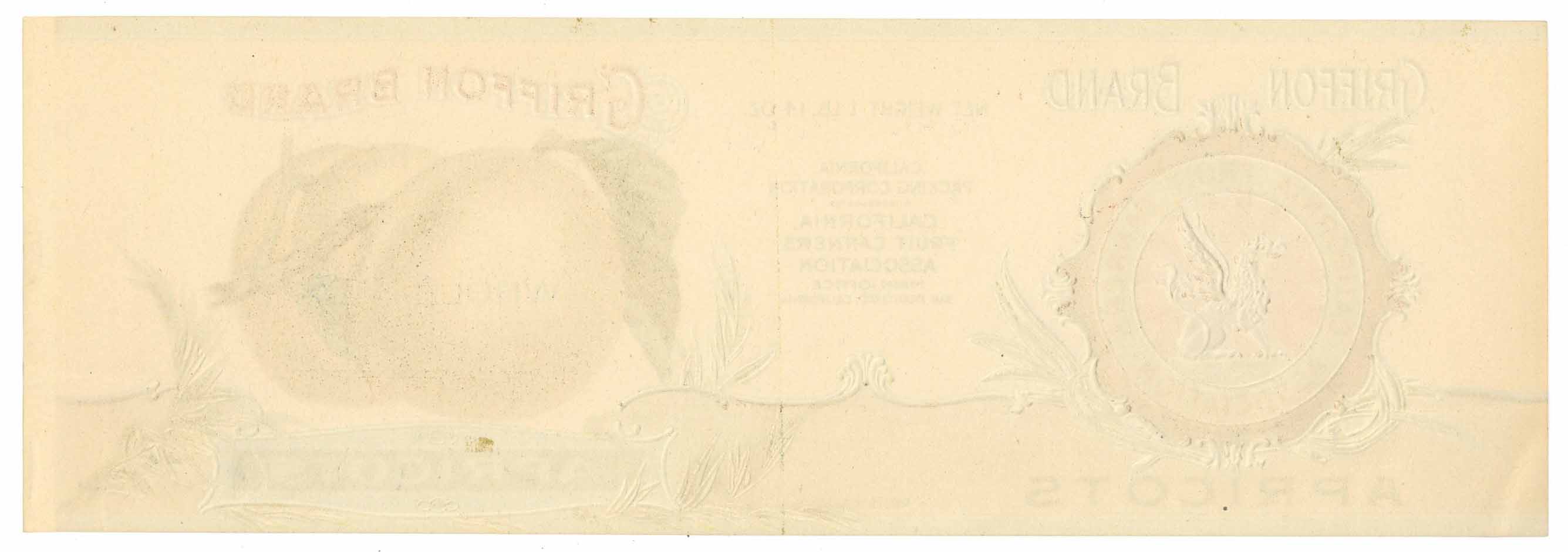 Griffon Brand Vintage Apricot Can Label – thelabelman