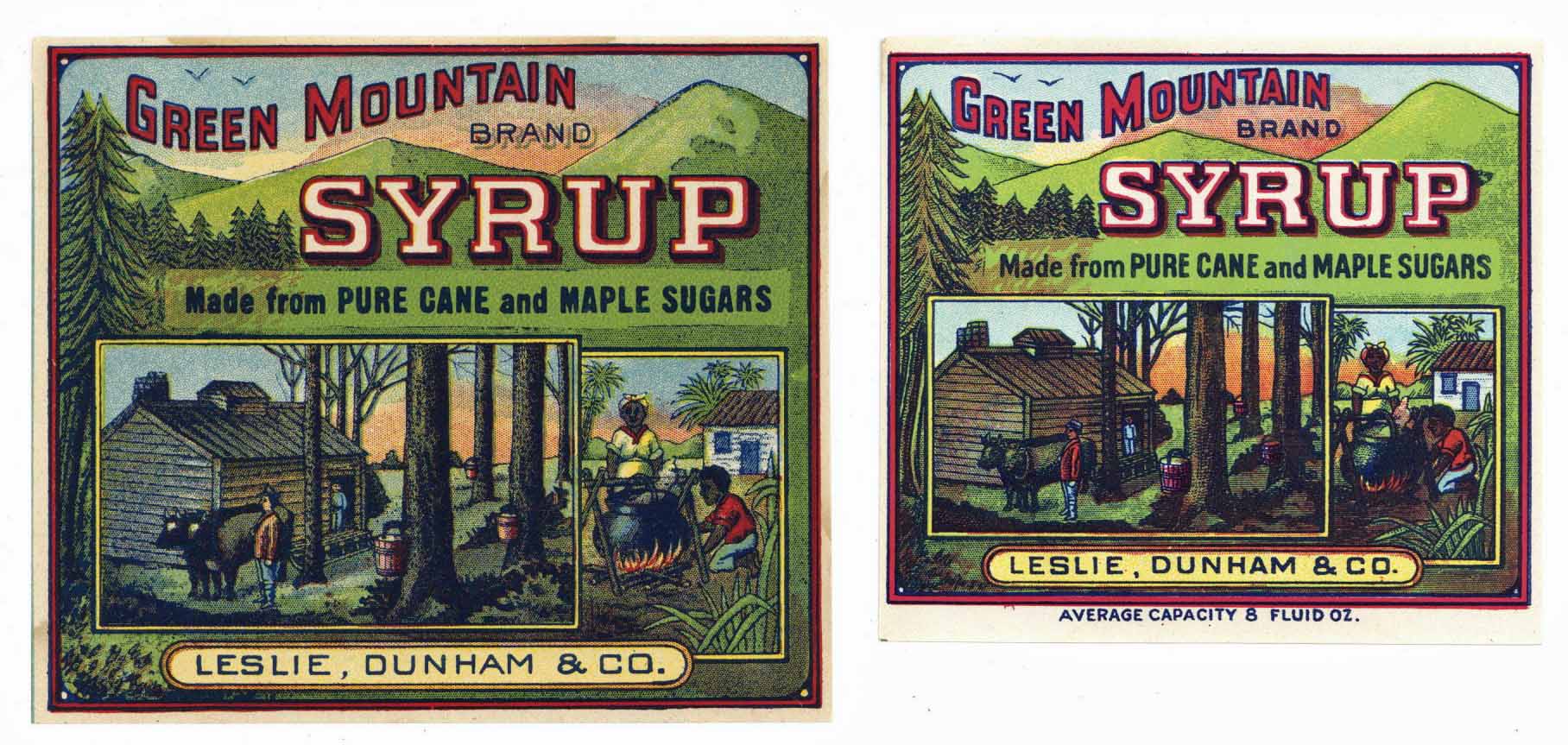 Green Mountain Brand Vintage Syrup Labels, set of two – thelabelman