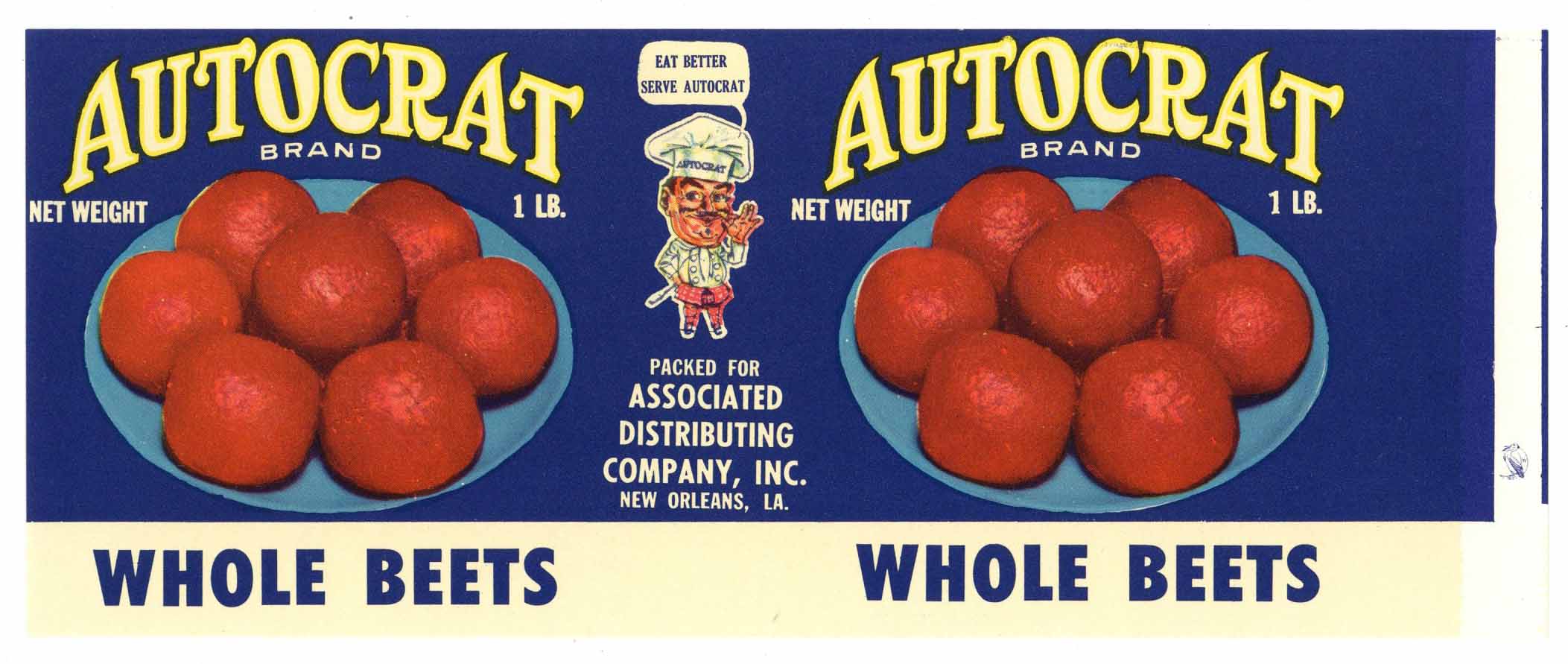 Autocrat Brand Vintage New Orleans Louisiana Can Label – thelabelman