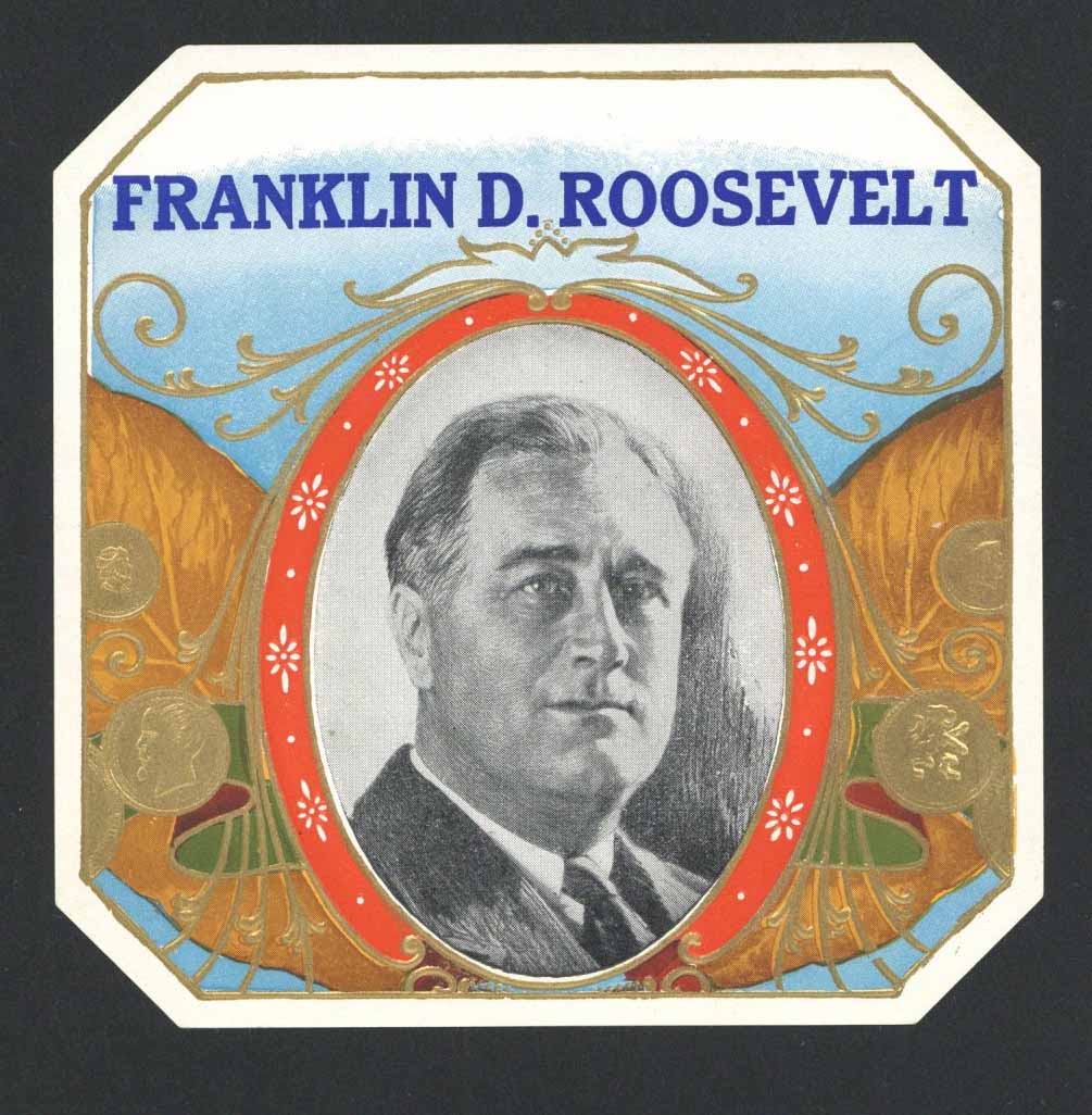 Franklin D. Roosevelt Brand Outer Cigar Label – thelabelman