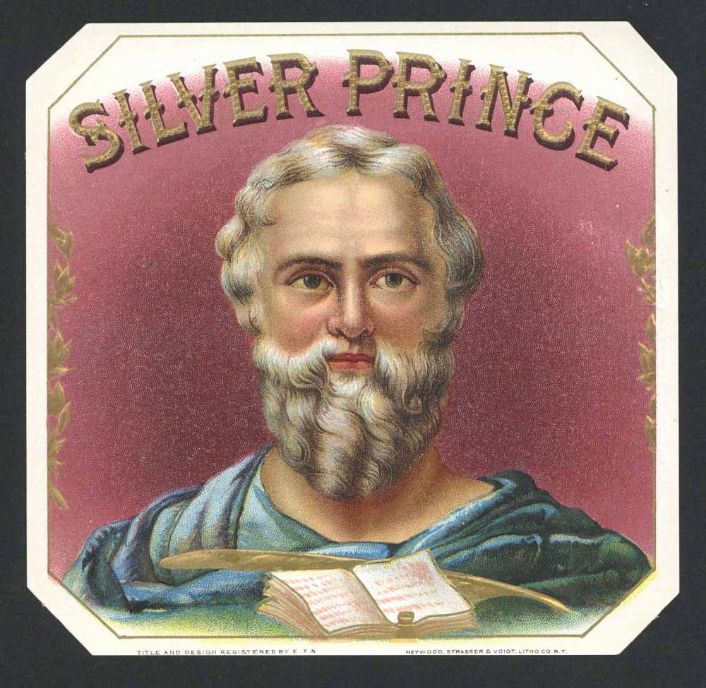 Silver Prince Brand Outer Cigar Box Label – thelabelman