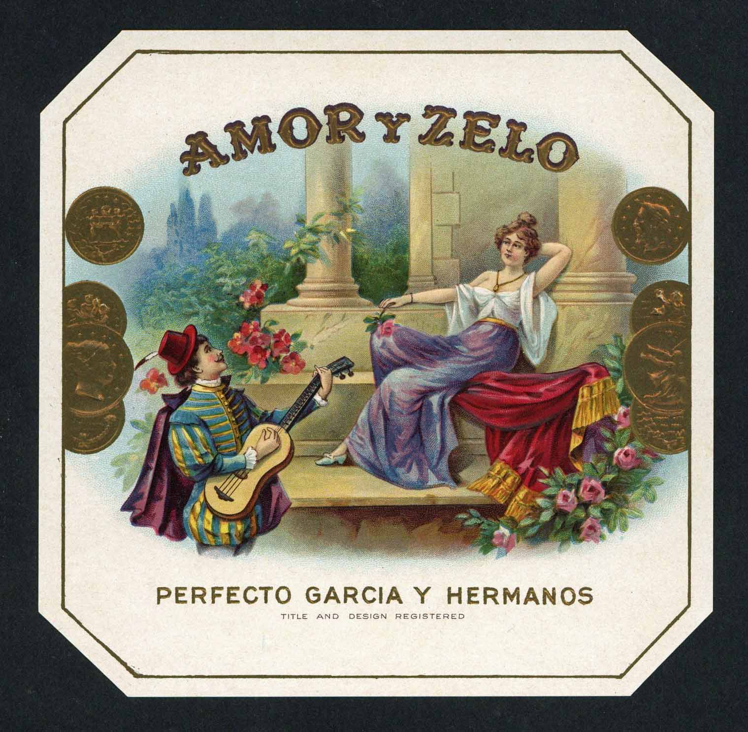 Amor Y Zelo Brand outer Cigar Box Label – thelabelman
