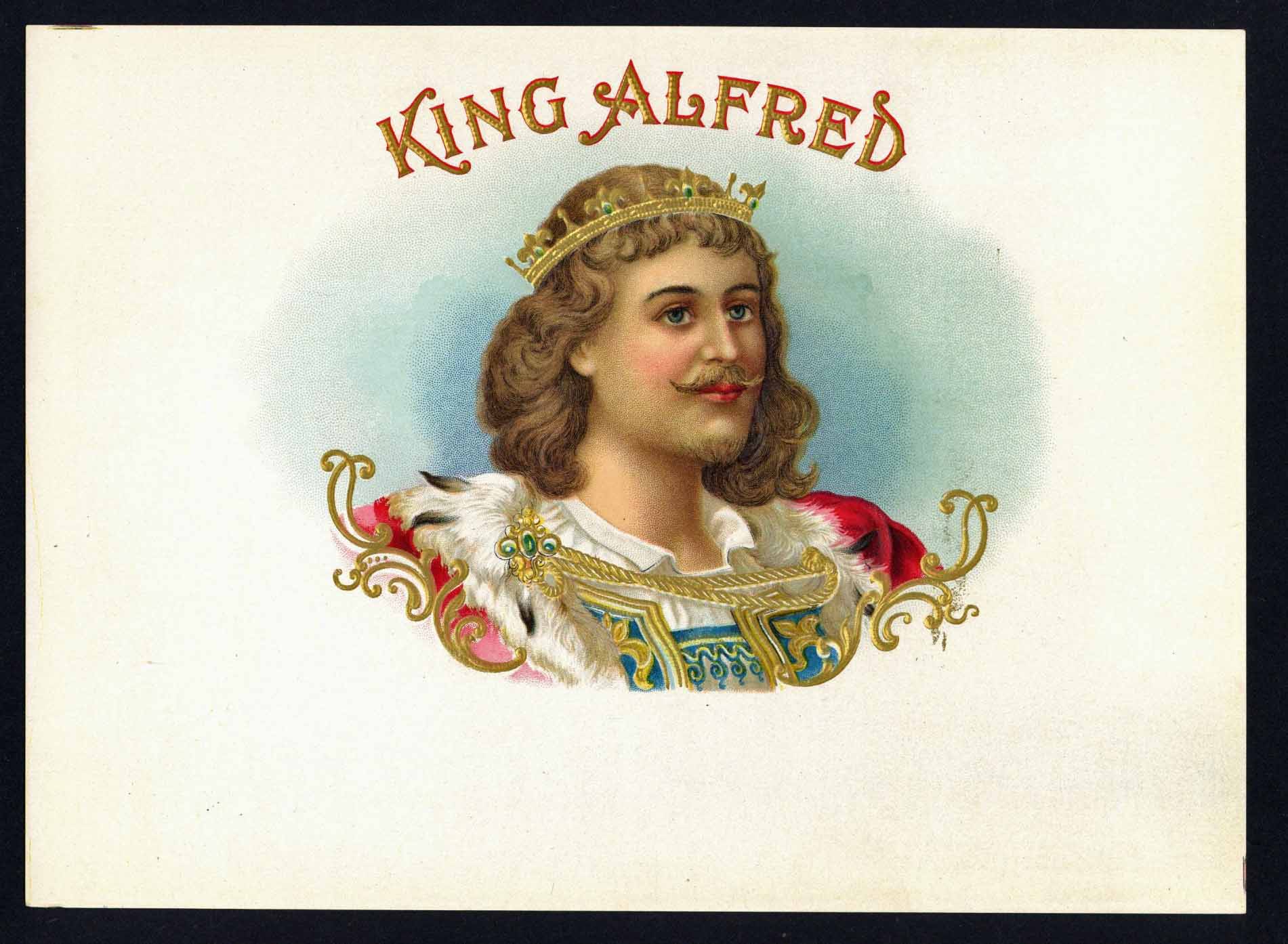 King Alfred Brand Inner Cigar Box Label – thelabelman