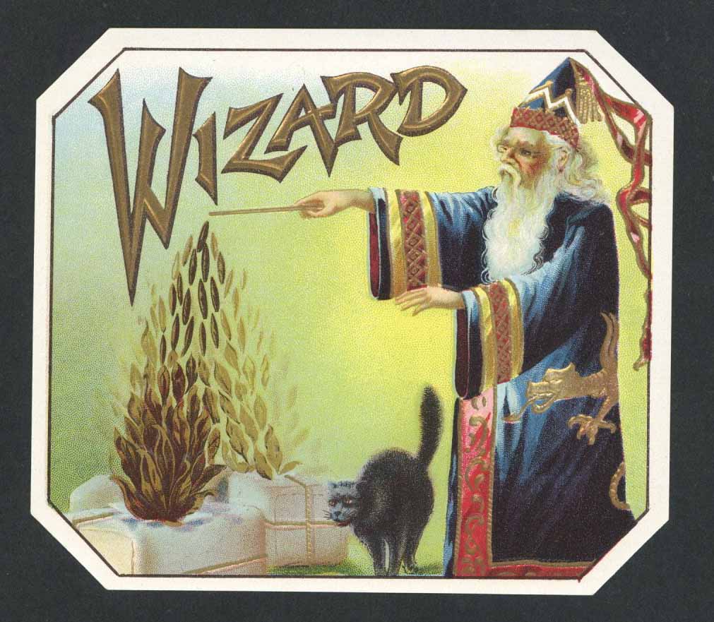 Wizard Outer Cigar Box Label – thelabelman