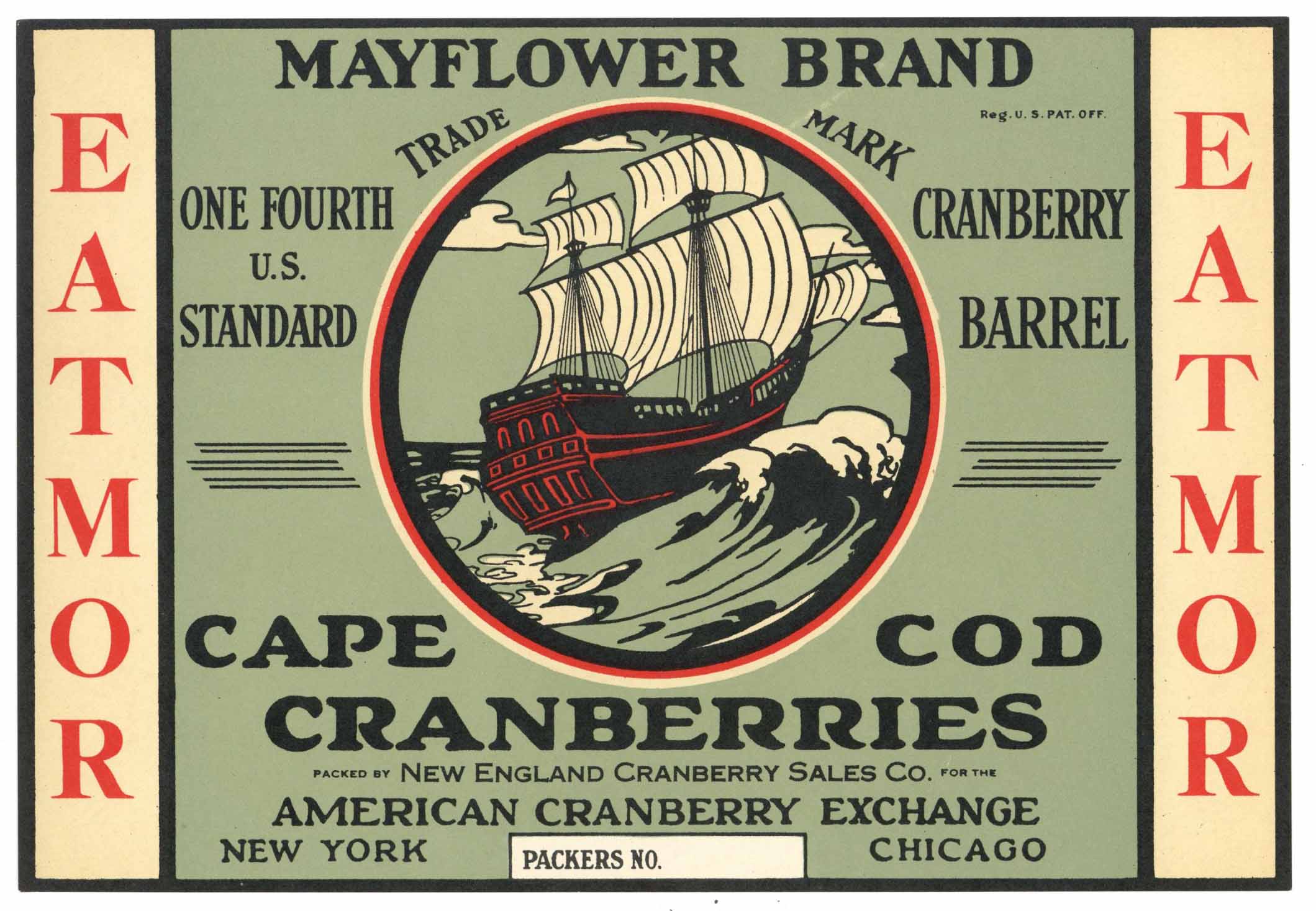 Mayflower Brand Vintage Cape Cod Cranberry Crate Label, 1/4 – thelabelman