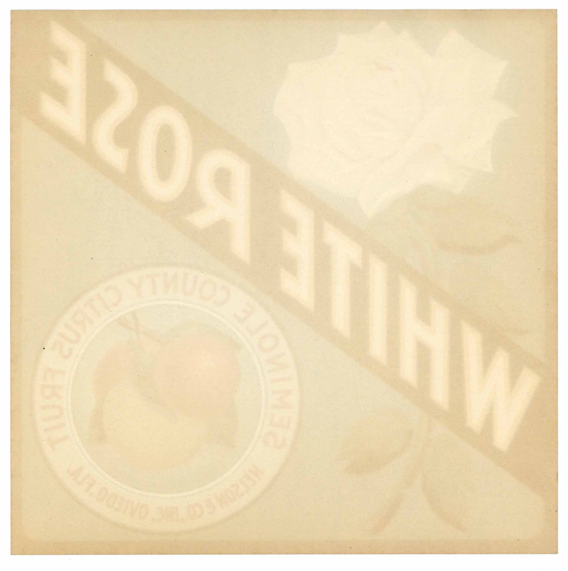 White Rose Brand Vintage Oviedo Florida Citrus Crate Label, L – thelabelman