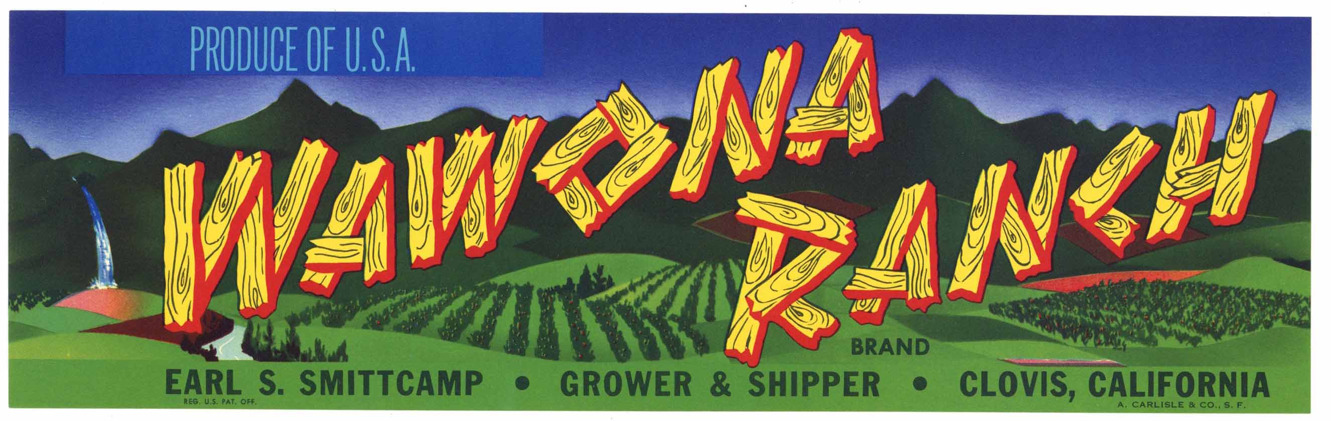 Wawona Ranch Brand Vintage Clovis Grape Crate Label – thelabelman