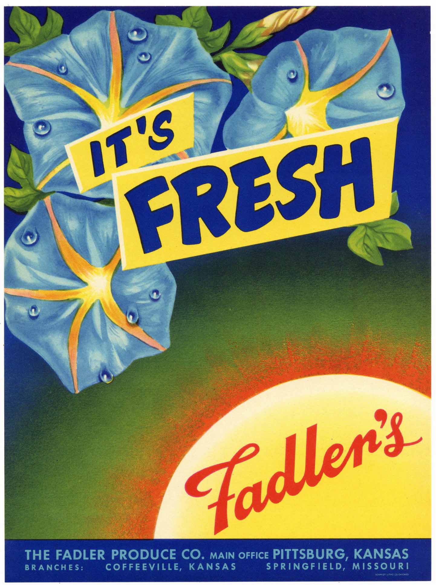 It's Fresh Brand Springfield Missouri Vegetable Crate Label – thelabelman