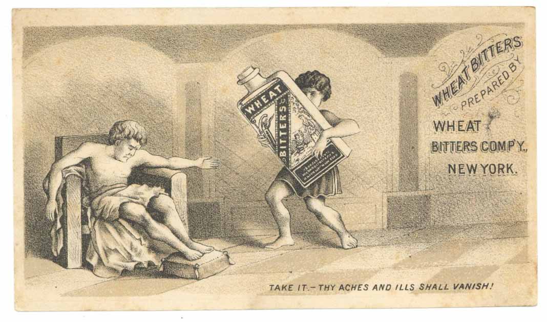 Victorian Trade Card, Wheat Bitters Co. New York – thelabelman