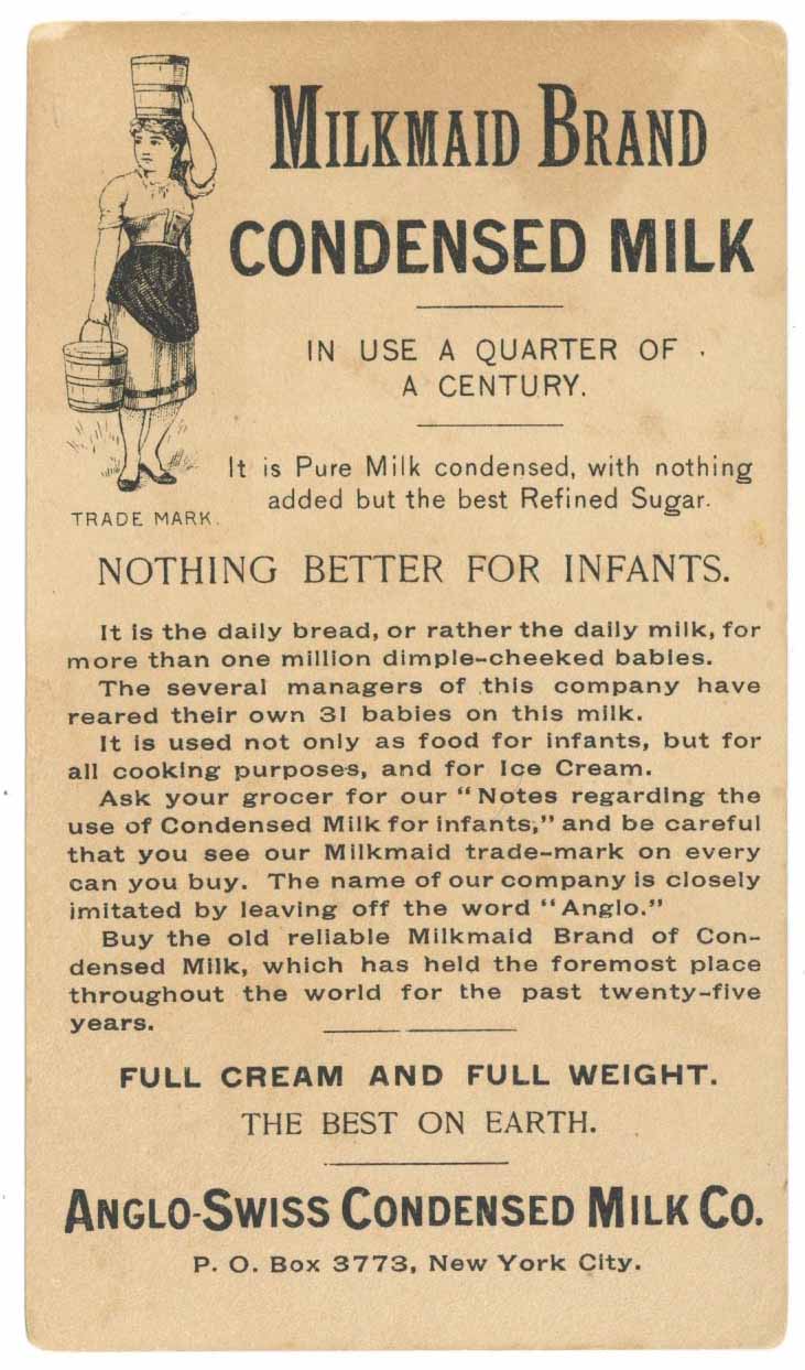 Victorian Trade Card, Anglo-Swiss Condensed Milk Co. – thelabelman