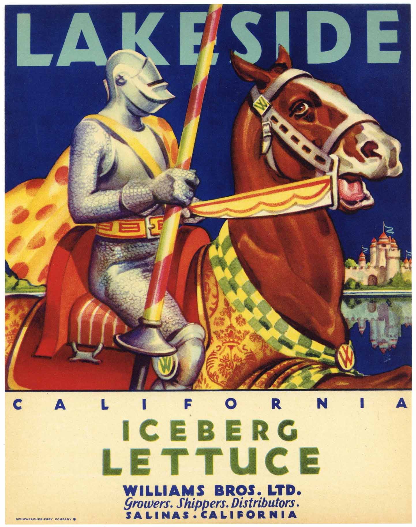 Lakeside Brand Vintage Salinas Vegetable Crate Label – thelabelman