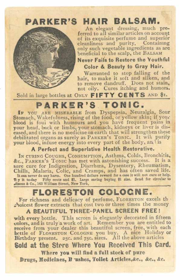Victorian Trade Card, Parker's Tonic – thelabelman