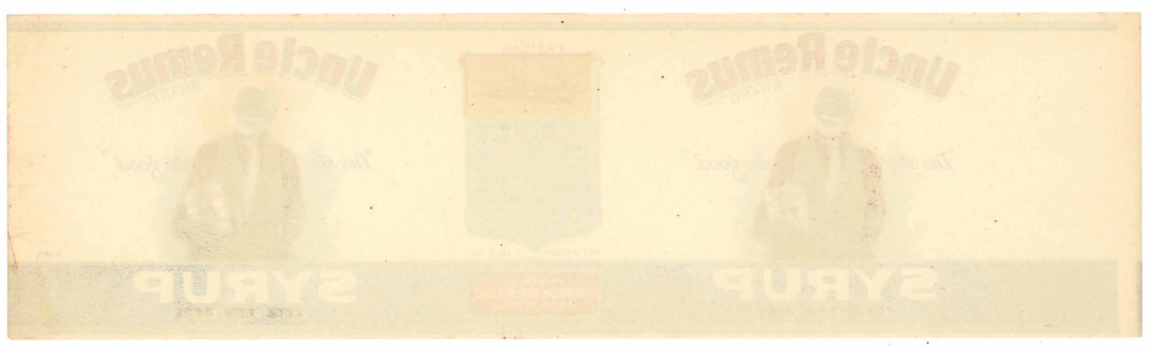 Uncle Remus Brand Vintage Cairo Georgia Syrup Can Label – thelabelman