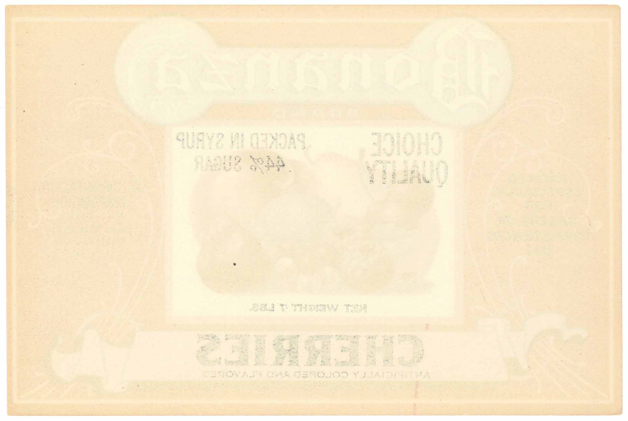 Bonanza Brand Vintage Cherry Can Label – thelabelman