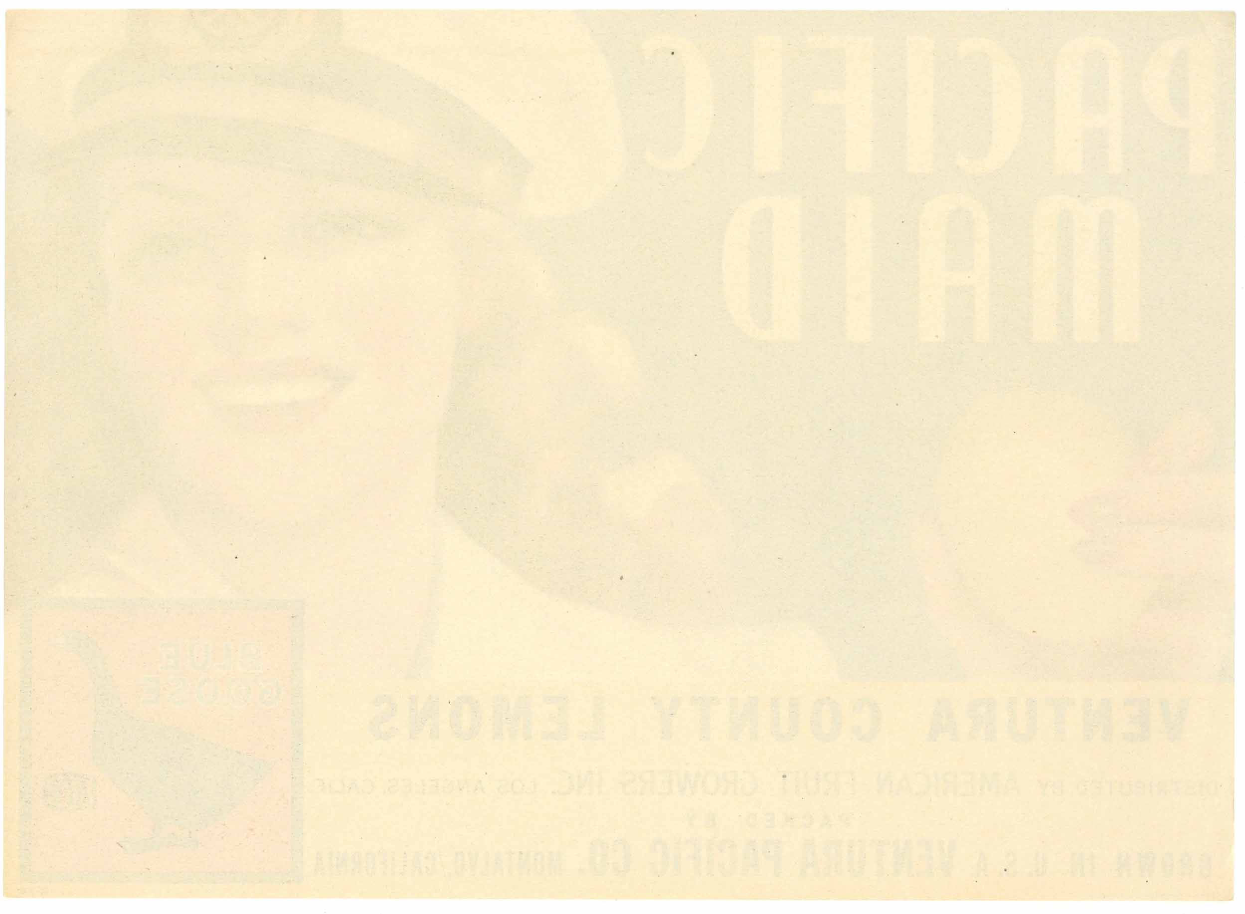 Pacific Maid Brand Vintage Lemon Crate Label – thelabelman