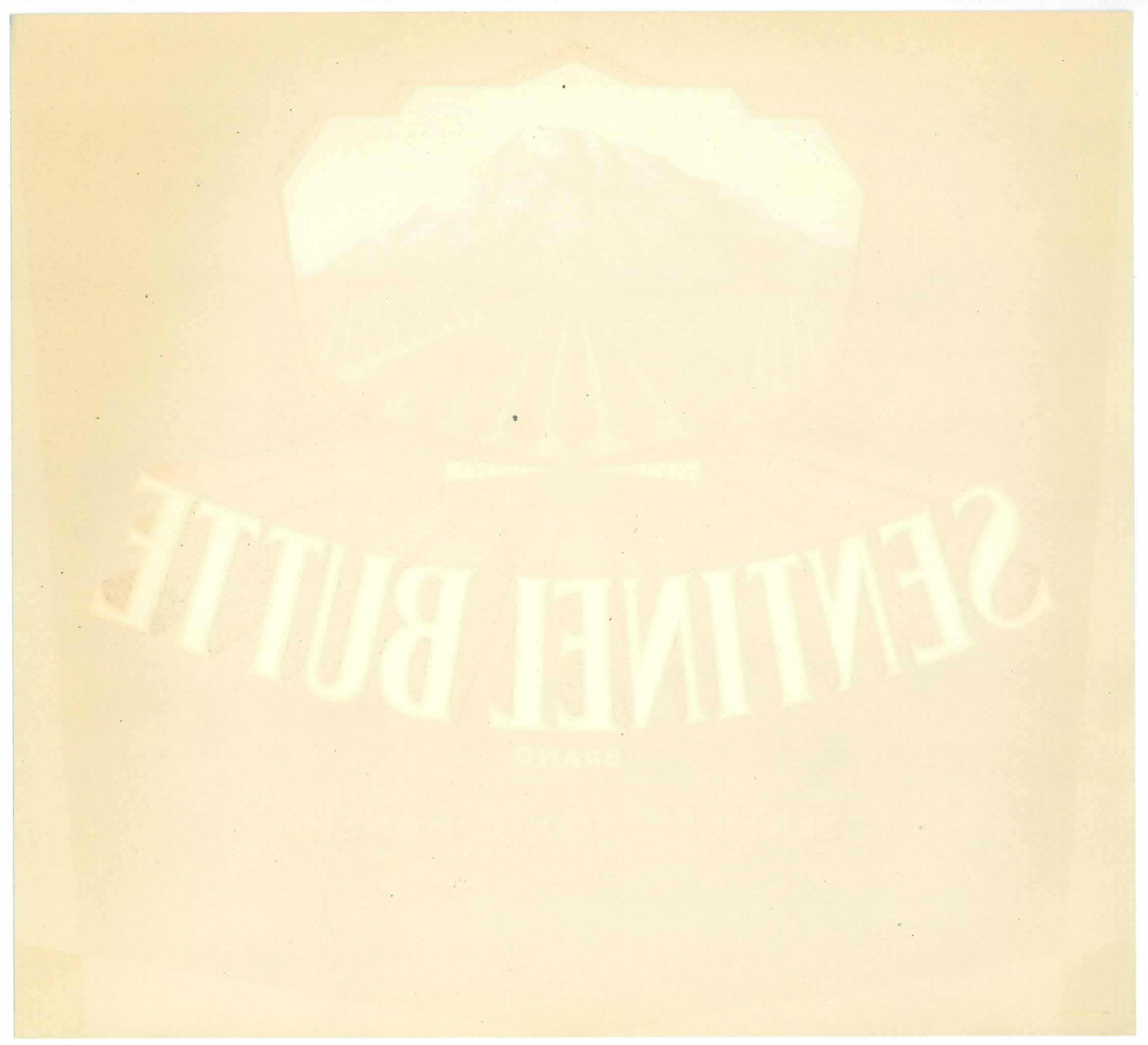 Sentinel Butte Brand Vintage Tulare County California Orange Crate Lab ...