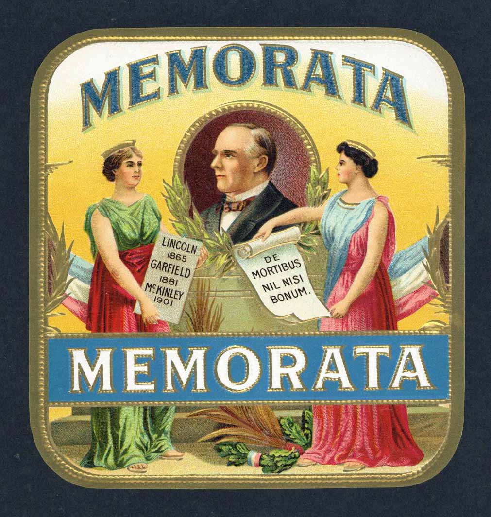 Memorata Brand Outer Cigar Box Label – thelabelman