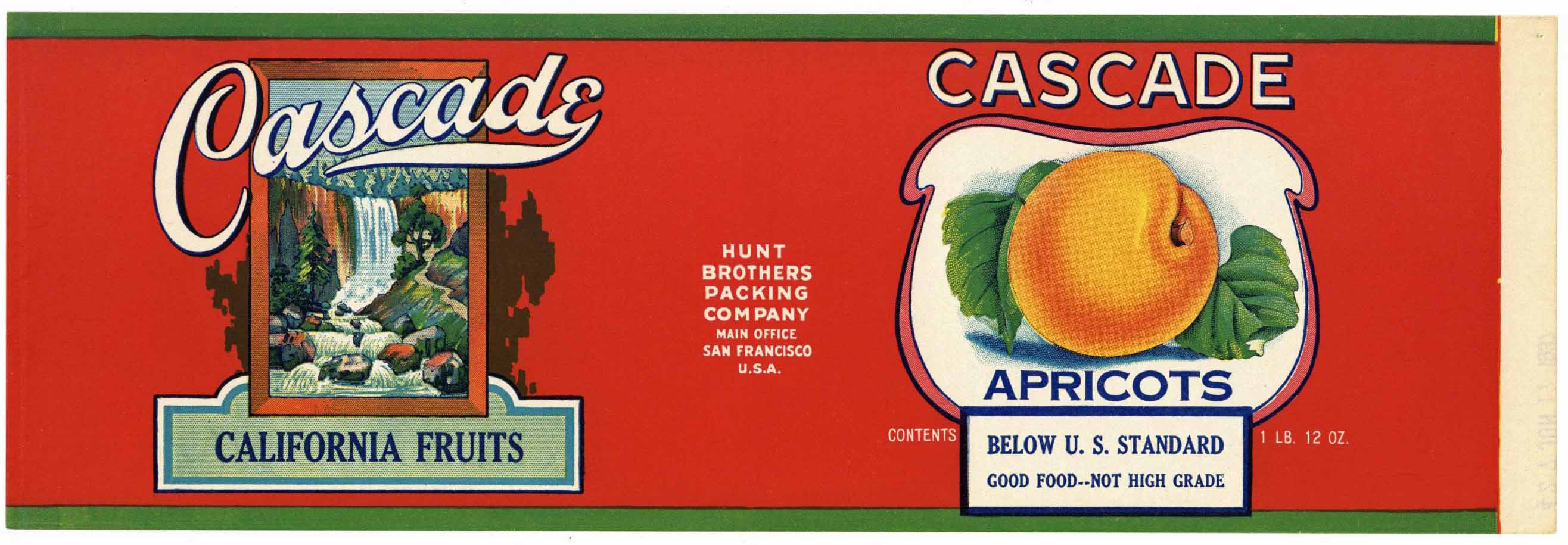 Cascade Brand Vintage Apricot Can Label – thelabelman