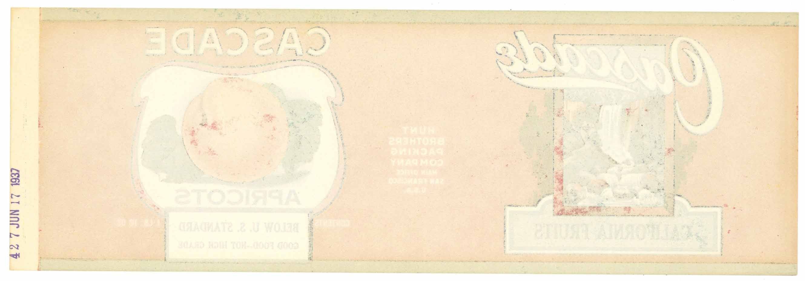 Cascade Brand Vintage Apricot Can Label – thelabelman