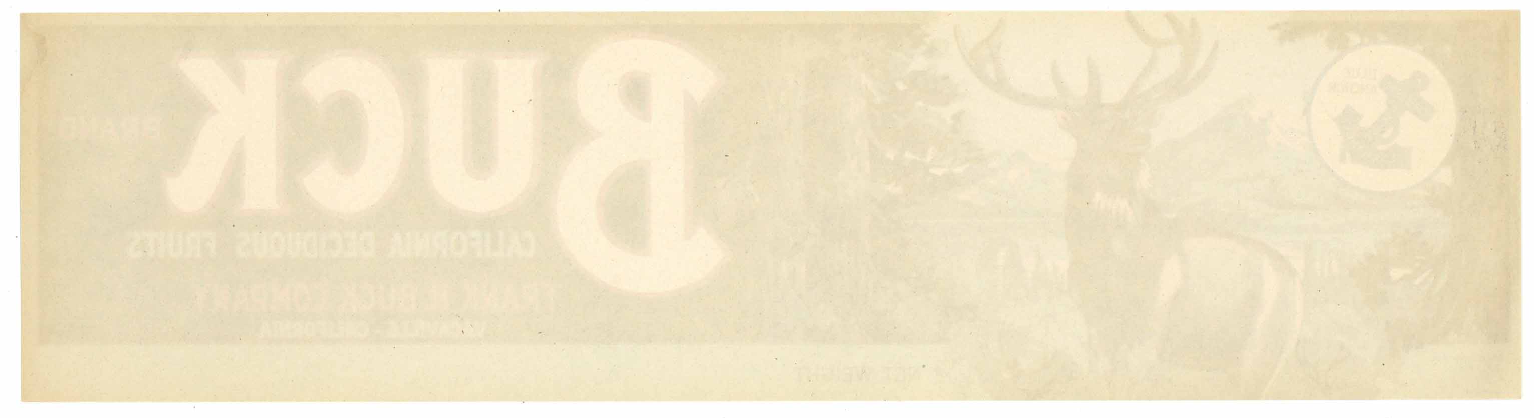 Buck Brand Vintage Vacaville Fruit Crate Label – thelabelman