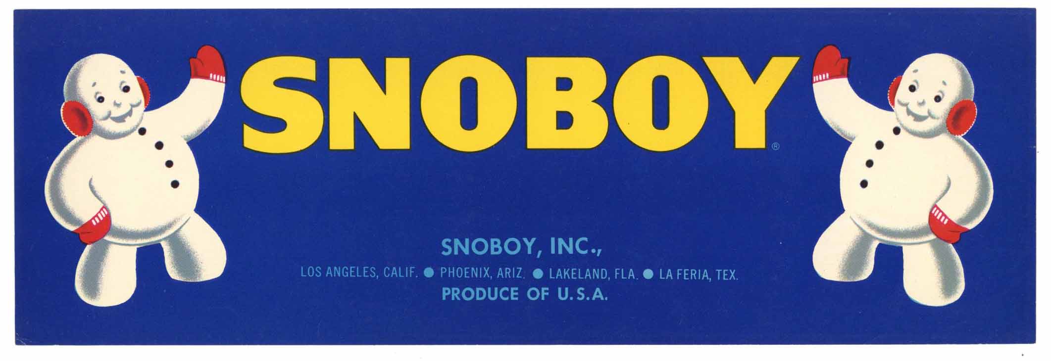 Snoboy Brand Vintage Produce Crate Label – thelabelman