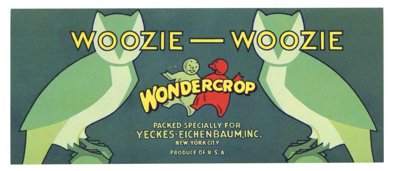 Woozie Woozie Brand Vintage Vegetable Crate Label – thelabelman