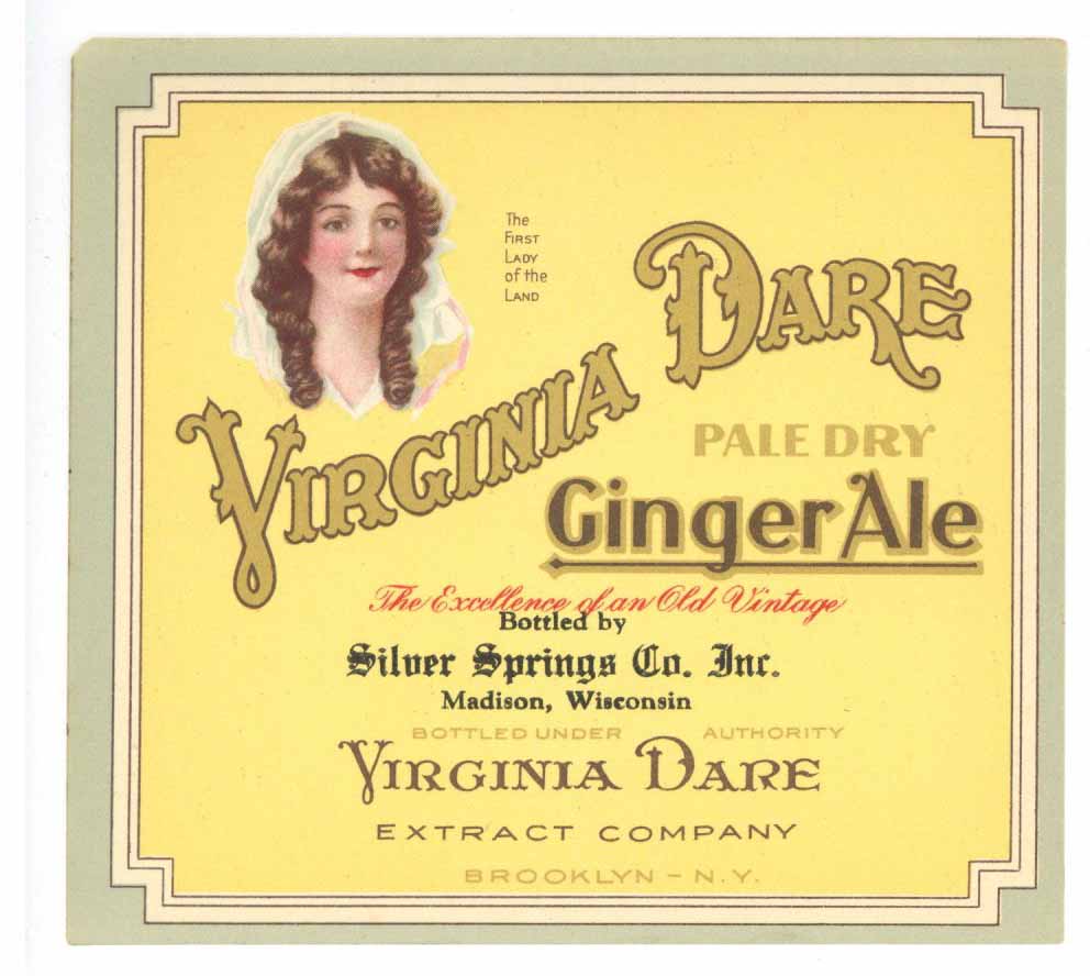 Virginia Dare Brand Vintage Ginger Ale Bottle Label – thelabelman