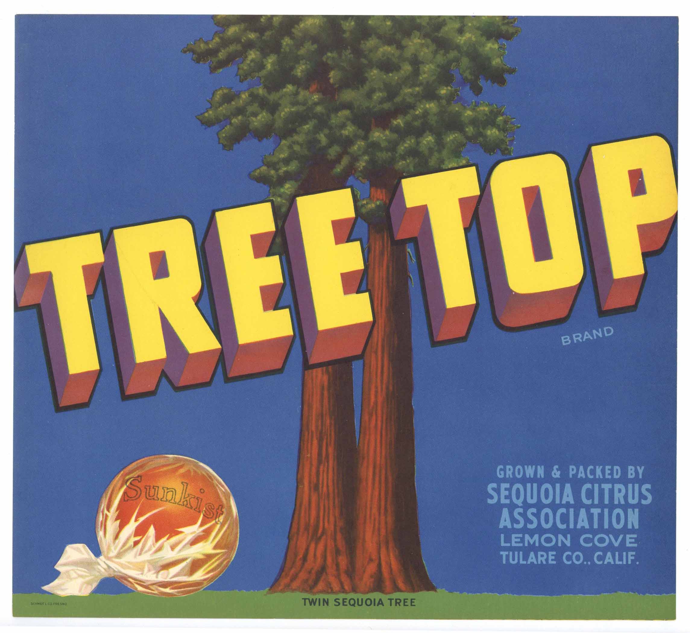 Tree Top Brand Vintage Orange Crate Label – thelabelman
