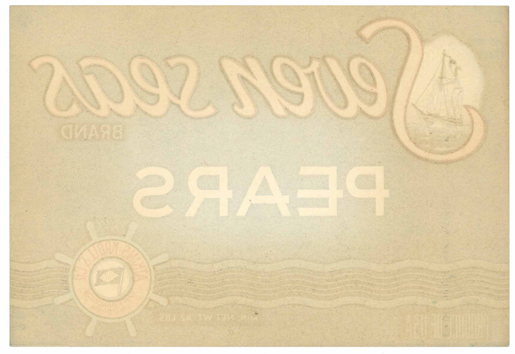 Seven Seas Brand Vintage Atkins Kroll Pear Crate Label – thelabelman