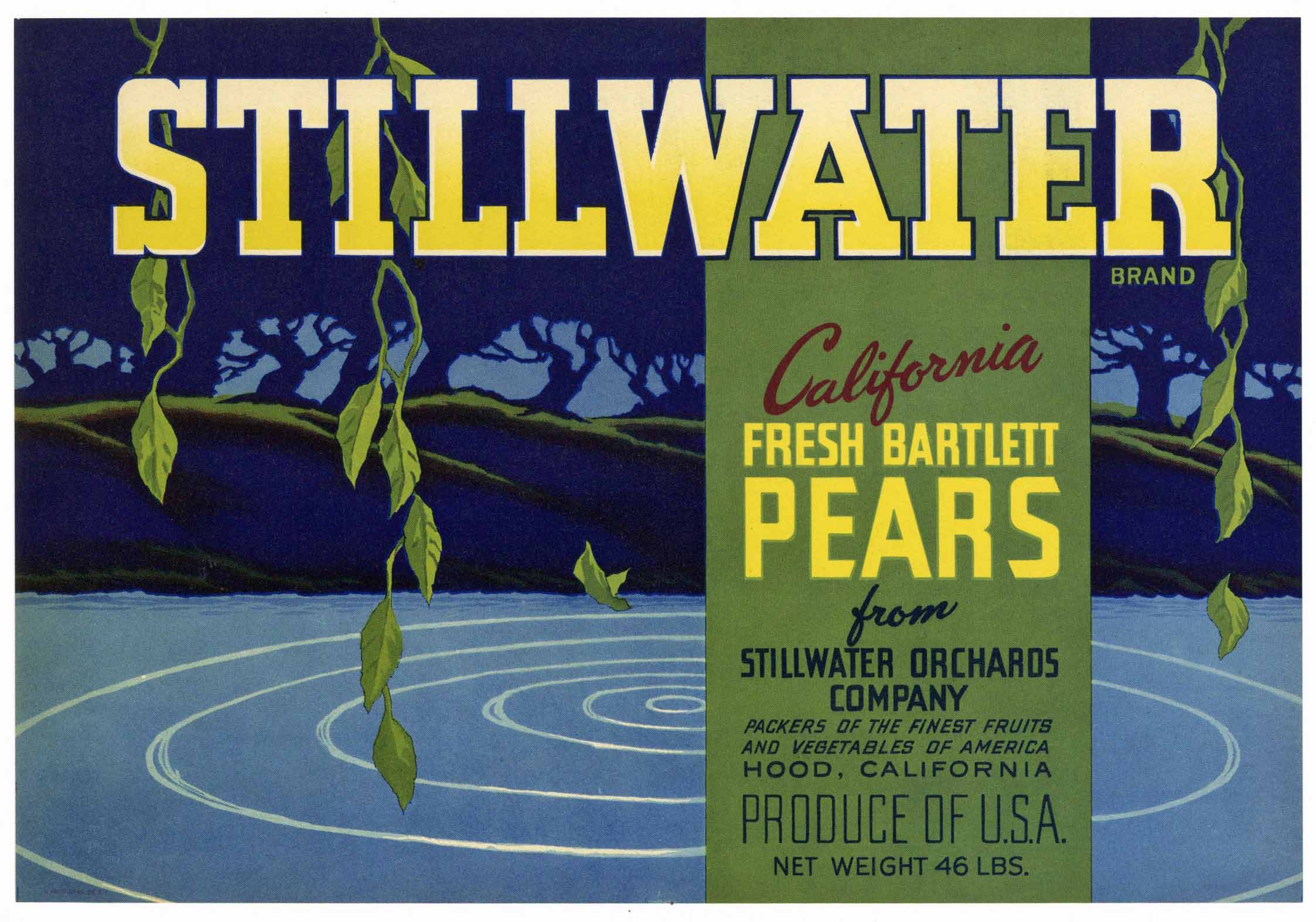 Stillwater Brand Vintage Sacramento Delta Pear Crate Label – thelabelman