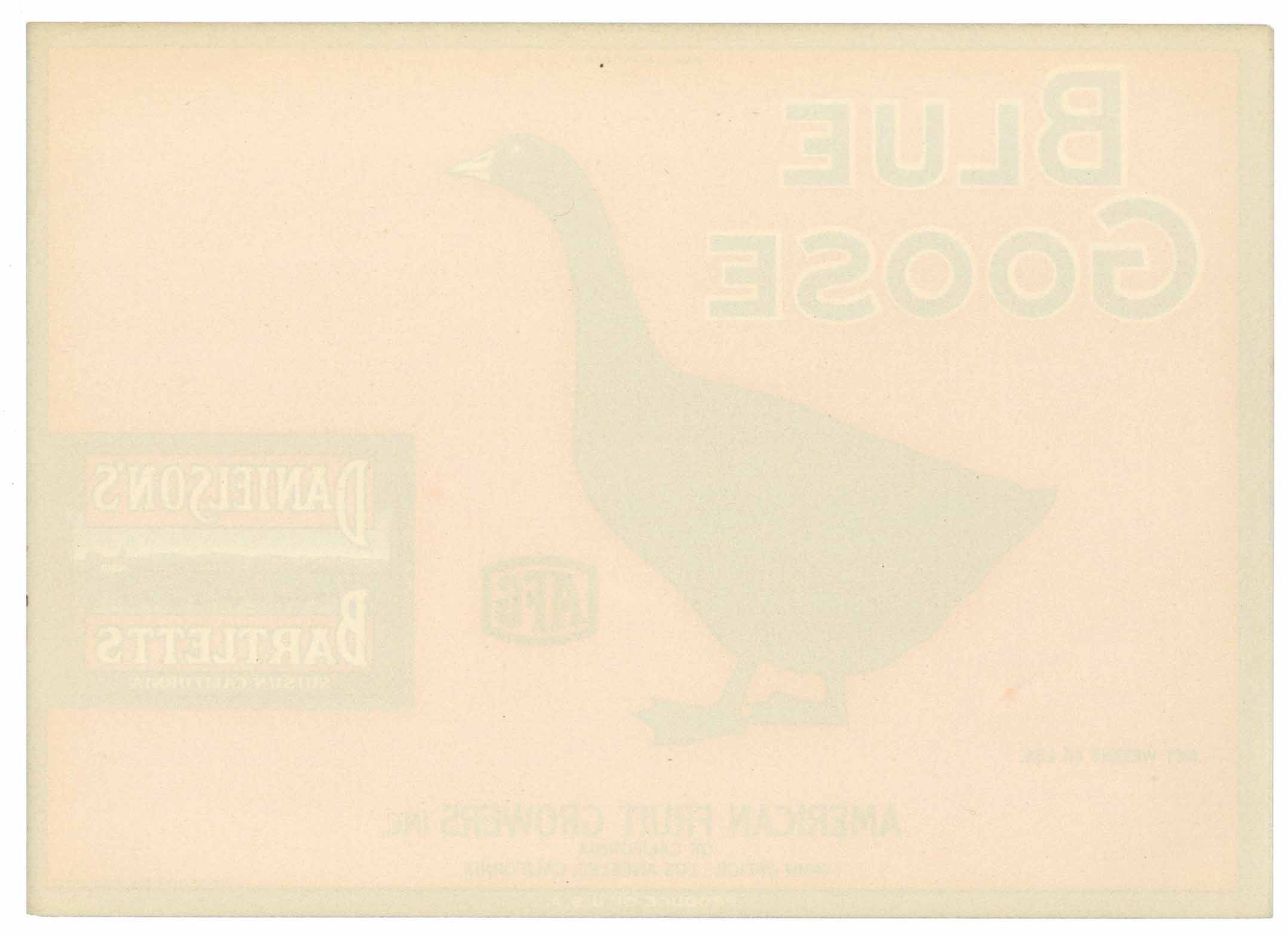 Blue Goose Brand Vintage Suisun Pear Crate Label, Danielson – thelabelman