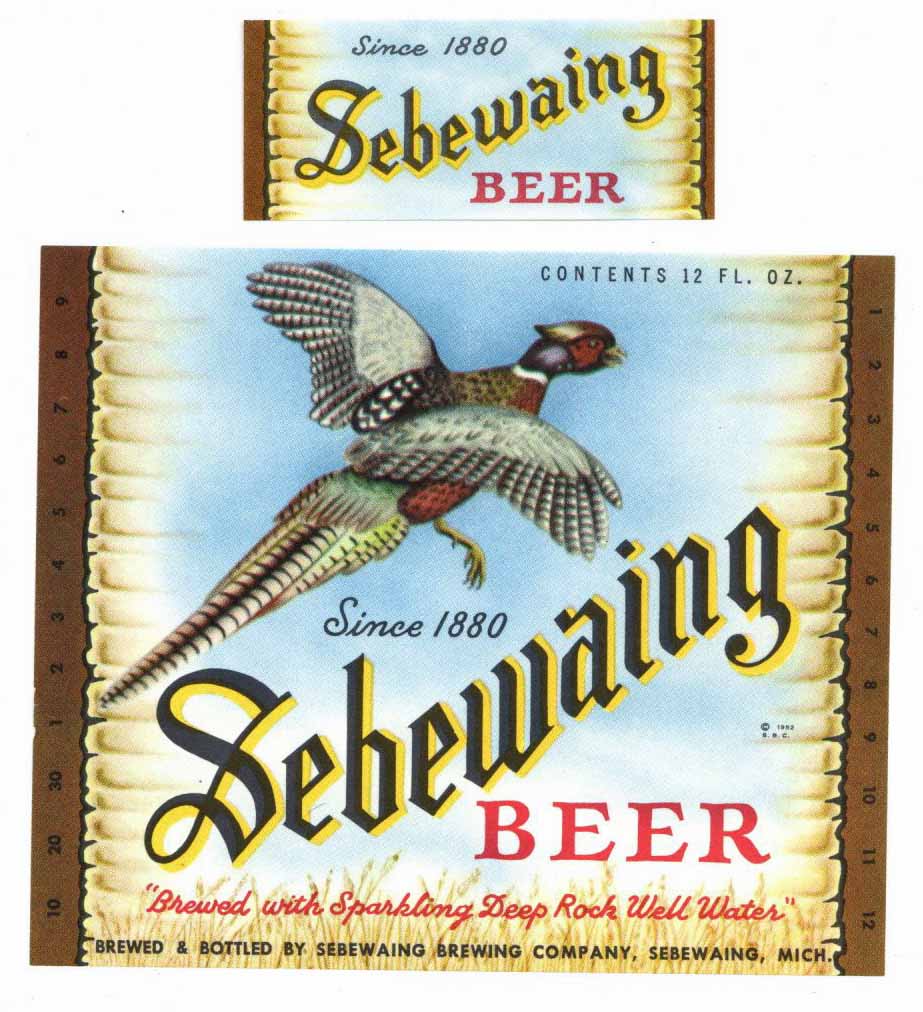 Sebewaing Brand Vintage Michigan Beer Bottle Label – thelabelman