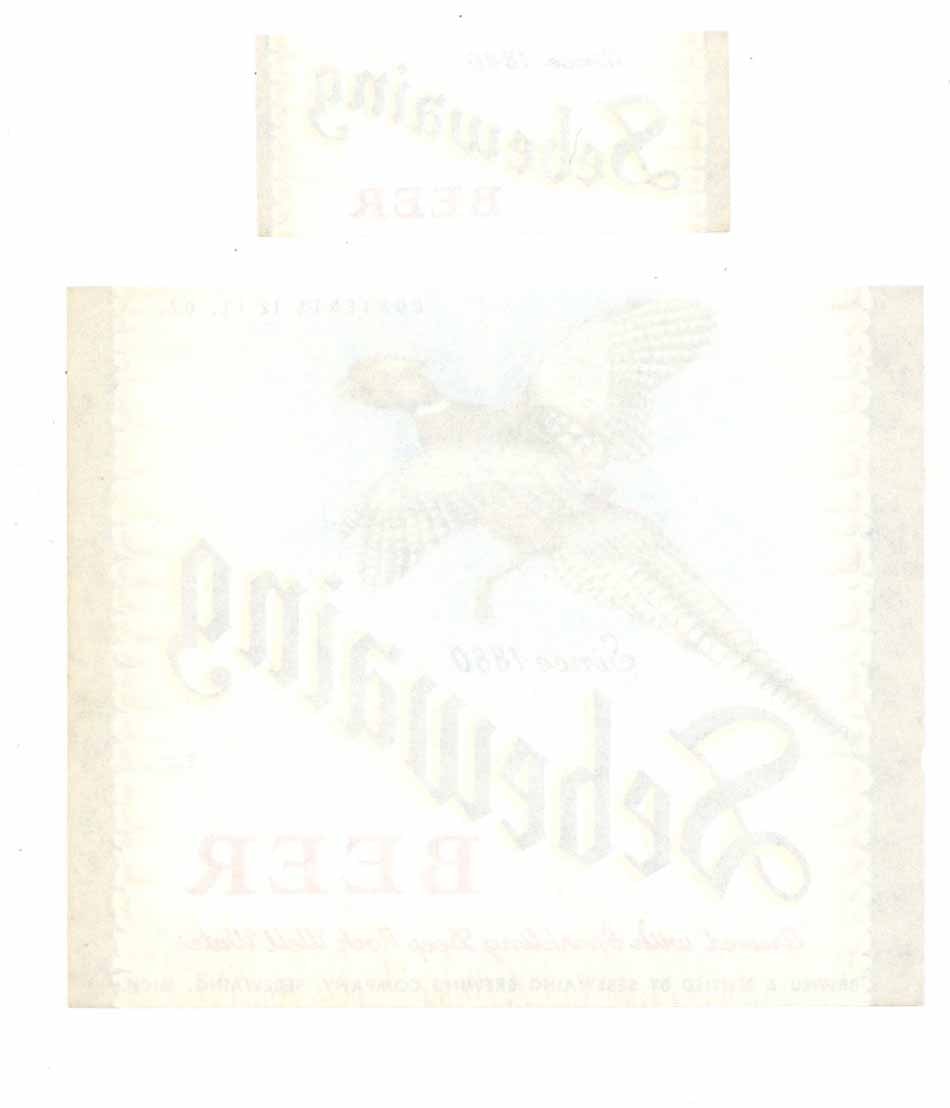 Sebewaing Brand Vintage Michigan Beer Bottle Label – thelabelman