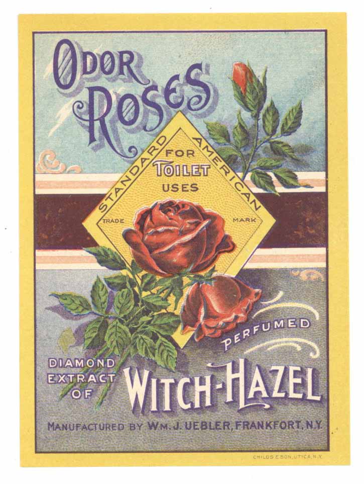 Odor Roses Brand Vintage Frankfort New York Perfume Bottle Label ...