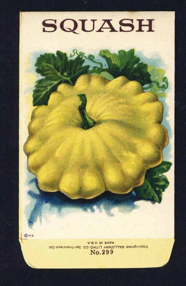Squash Antique Stock Seed Packet – thelabelman
