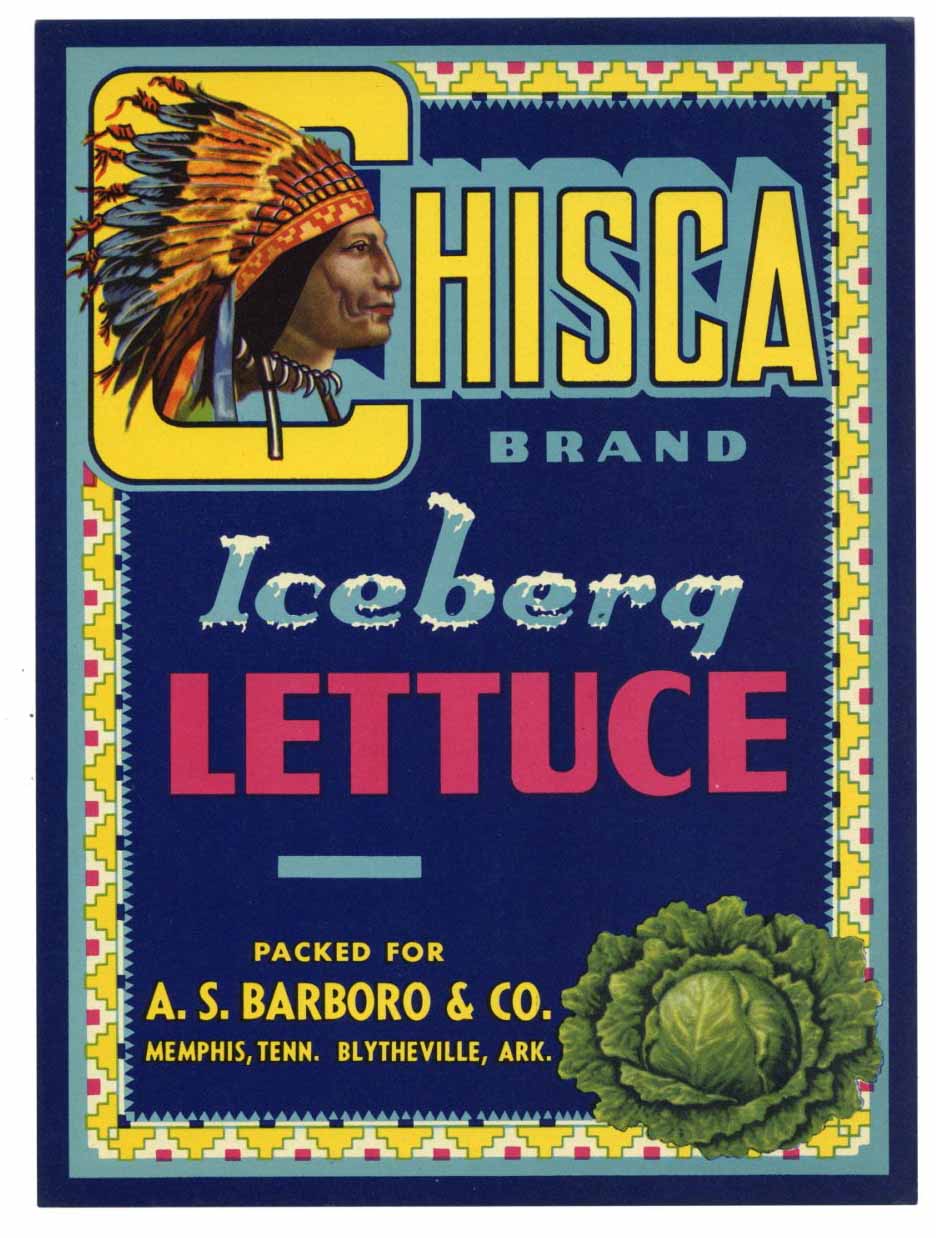 Chisca Brand Vintage Tennessee Vegetable Crate Label – thelabelman