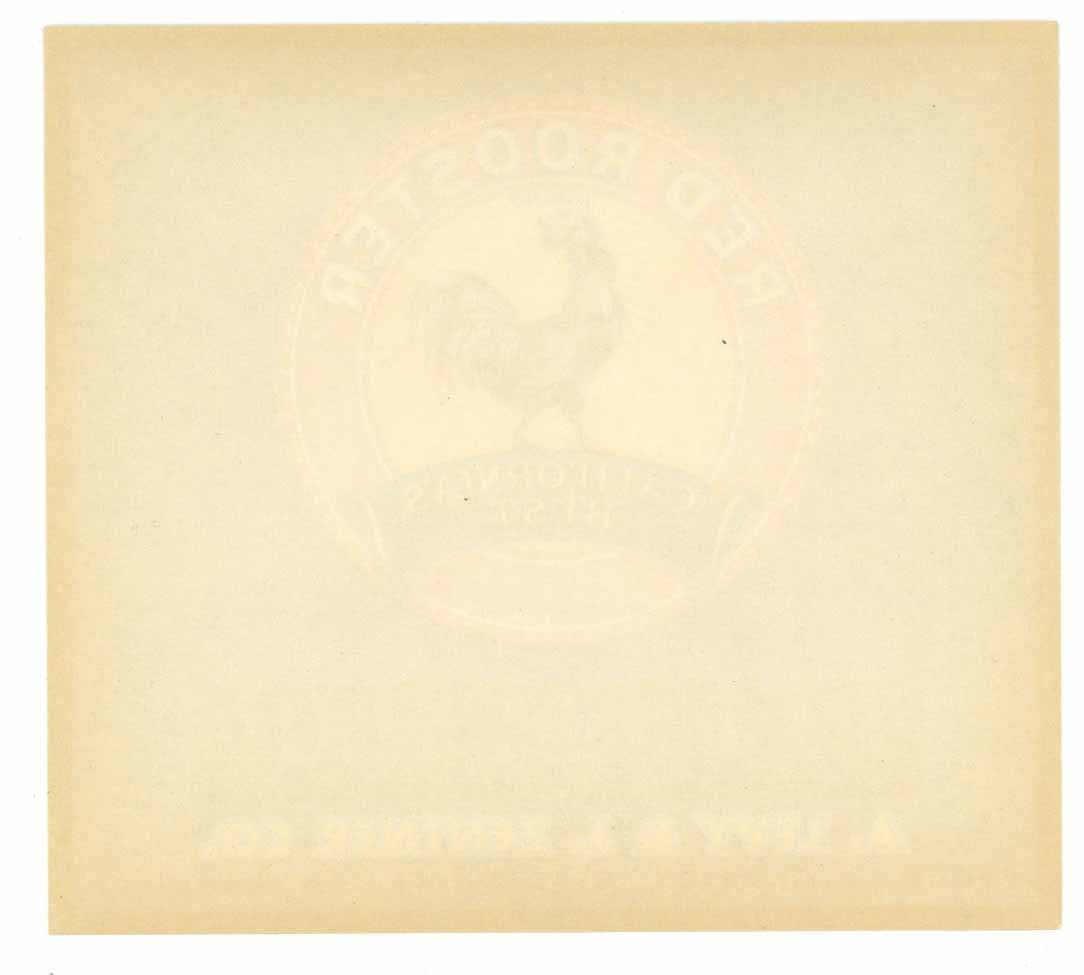Red Rooster Brand Vintage Strawberry Rhubarb Crate Label – thelabelman