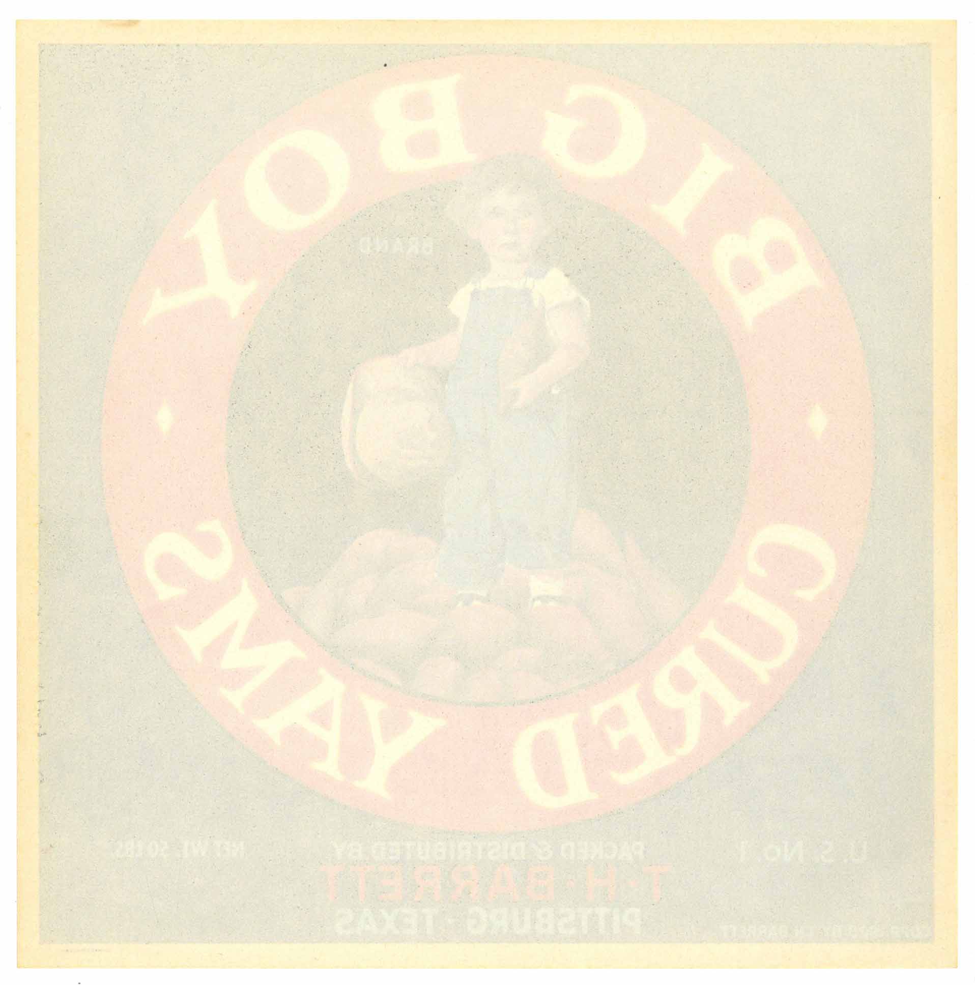 Big Boy Brand Vintage Pittsburgh Texas Yam Crate Label – thelabelman